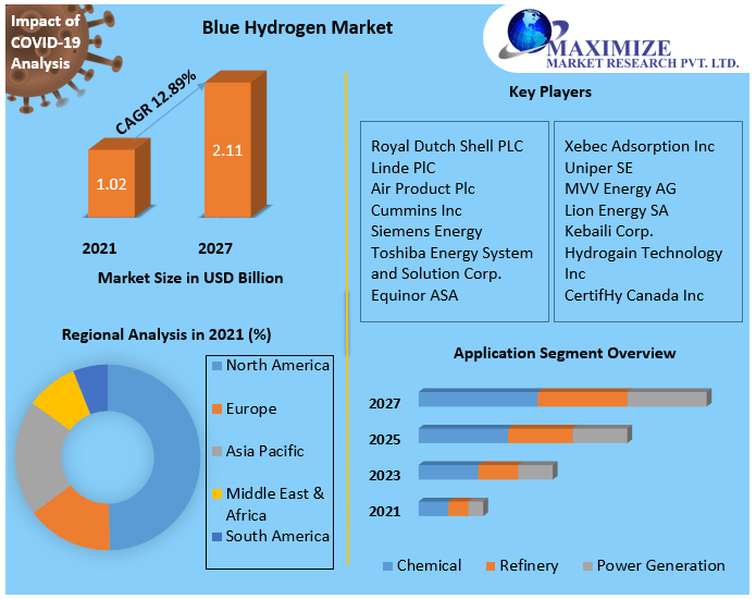 Blue Hydrogen Market: Global Industry Analysis and Forecast (2022-2027)